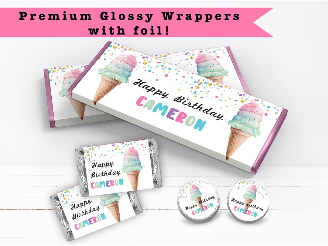 Summer Ice Cream Glitter Sprinkles Modern Sweet Celebrations Watercolor ...