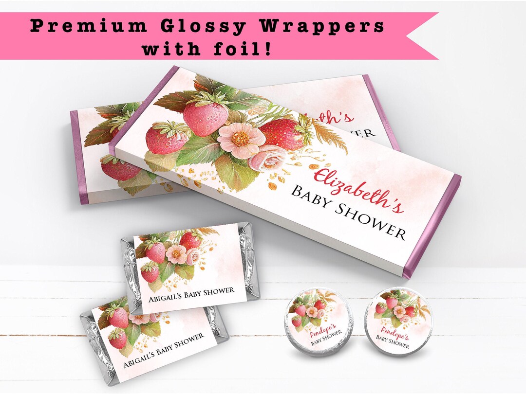Strawberries Botanical Blush Pink Gold Watercolor Strawberry Garden ...