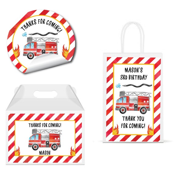 Firetruck Fire Truck Sound the Alarm Watercolor PRINTED | Etsy