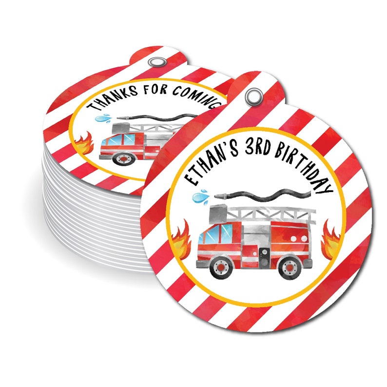 Firetruck Fire Truck Sound the Alarm Watercolor PRINTED GIFT - Etsy