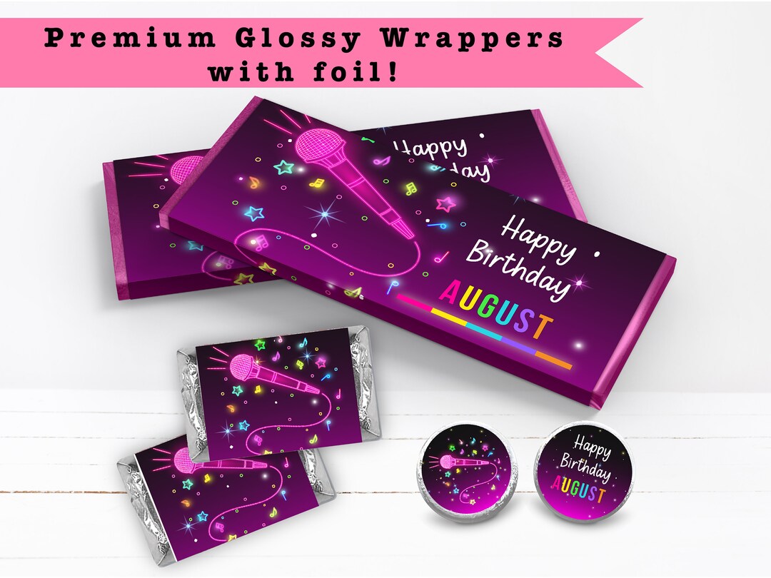 Neon Glow Karaoke Singing Music Microphone Bright Pink Colorful PRINTED ...