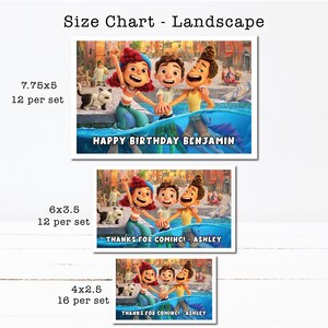 Luca - PRINTED GLOSSY LABELS - for Party Favor Bags, Gable Boxes, Gift ...