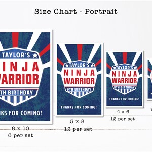 Ninja Warrior Inspired PRINTED GLOSSY LABELS for Party - Etsy