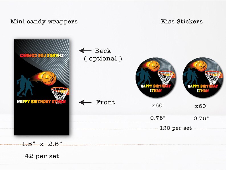 Basketball Sports Basketball Fan Party March Madness PRINTED CANDY BAR ...