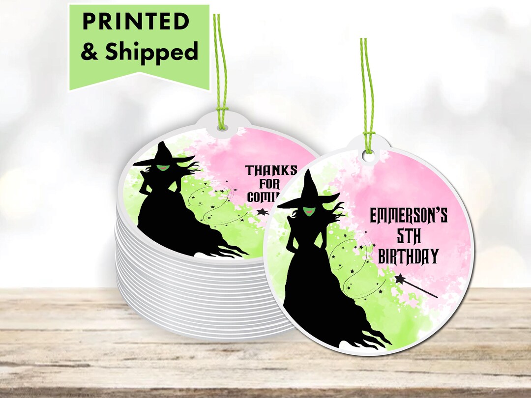 Wicked Witch Silhouette Green Pink Watercolor Enchanted Magical Gift ...