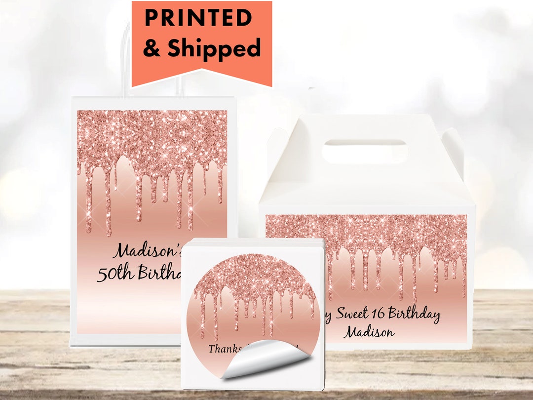 Rose Gold Dripping Glitter Metallic Drips Sparkle Luxury - Glossy ...