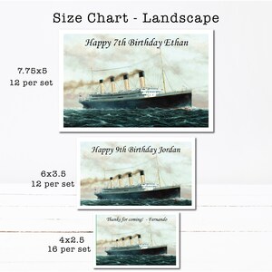 Titanic Ship PRINTED GLOSSY LABELS for Party Favor Bags, Gable Boxes ...
