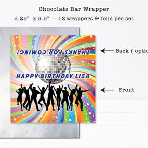Disco Birthday Party Disco Ball Bright Colorful Dancing Dancers PRINTED ...