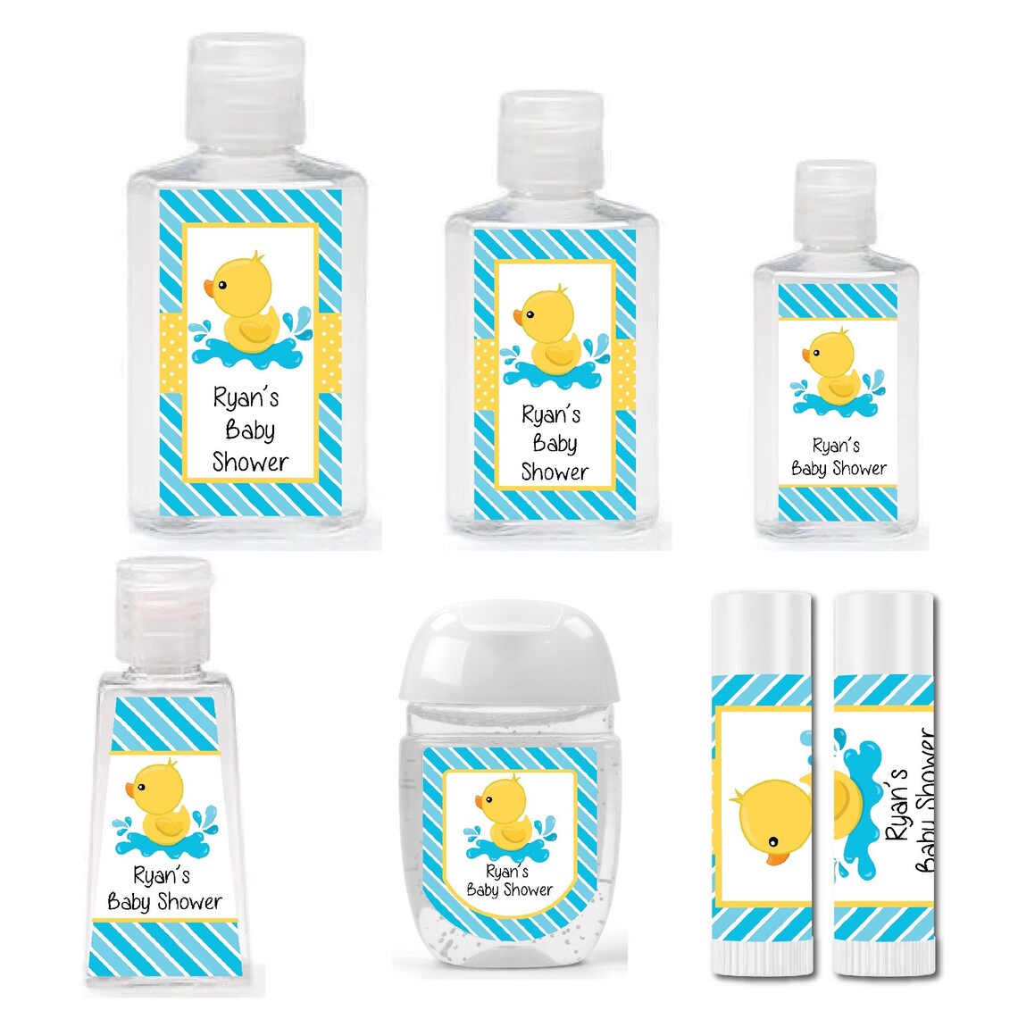 Cute Little Rubber Duck Duckling PRINTED GLOSSY LABELS for | Etsy