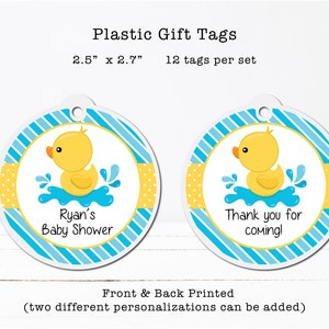 Cute Little Rubber Duck Duckling - PRINTED GIFT TAGS - Thank You Card ...