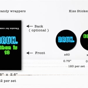 Bruh It's My Birthday Teen Let's Glow Crazy Neon Glowing Popular Theme ...