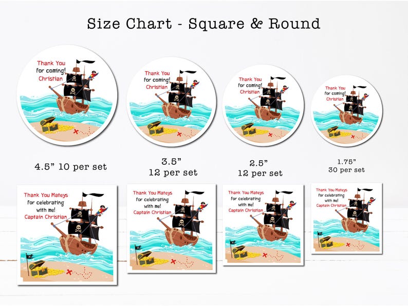 Pirate Ship Treasure Chest Two the Sea Dive Into Five Ahoy Matey Glossy ...