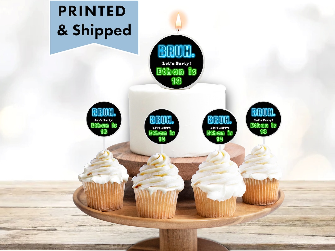 Bruh It's My Birthday Teen Let's Glow Crazy Neon Glowing Popular Theme ...