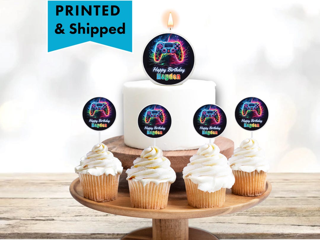 Video Game Level up Neon Glow Arcade Vibrant and Electrifying Cool Cake ...