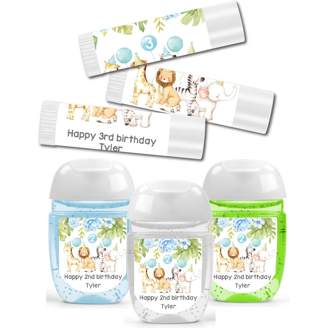 Wild Safari Jungle Animals Floral Greenery Lip Balms Chap Stick or Hand ...