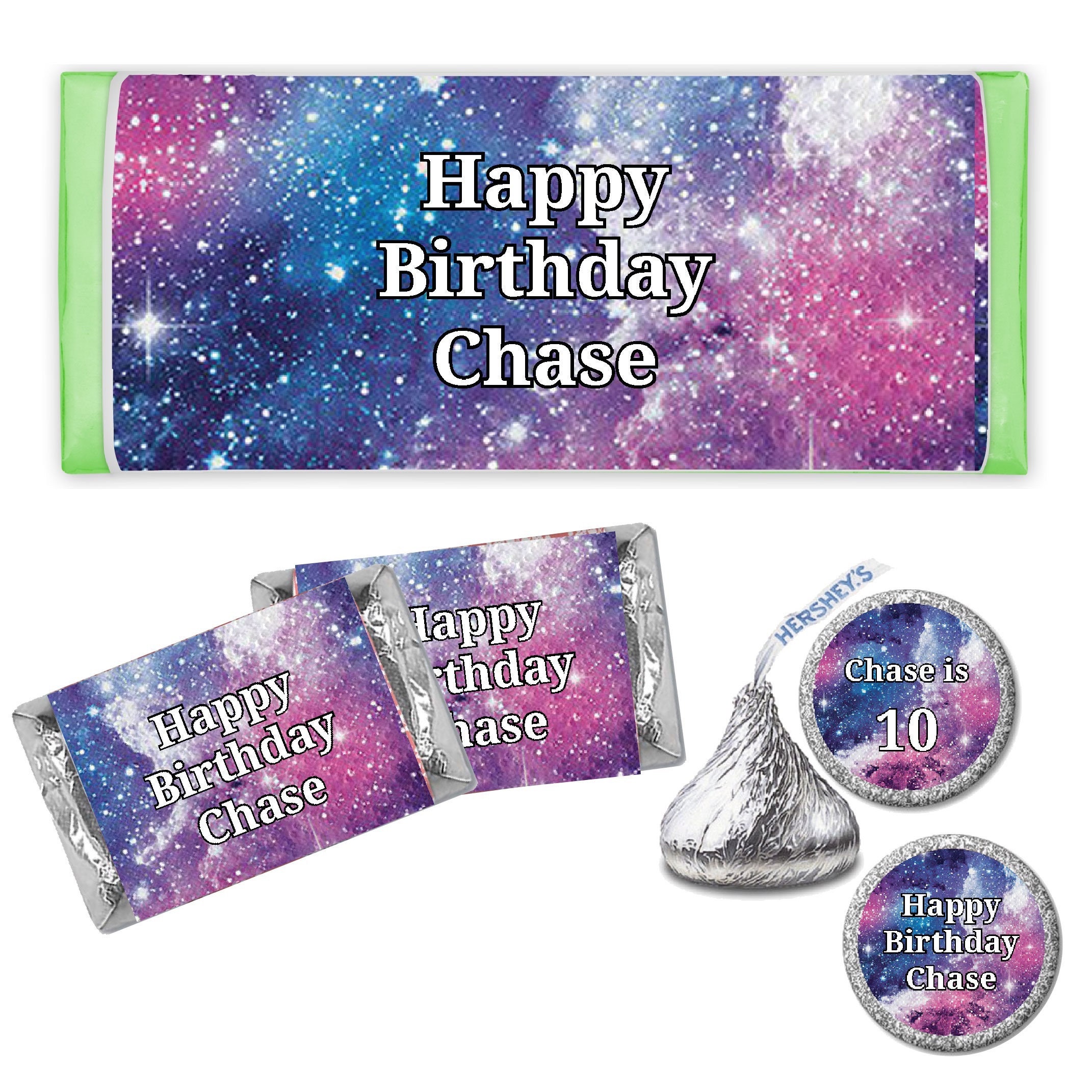 Galaxy Stars Out of this world Space PRINTED CANDY WRAPPERS | Etsy