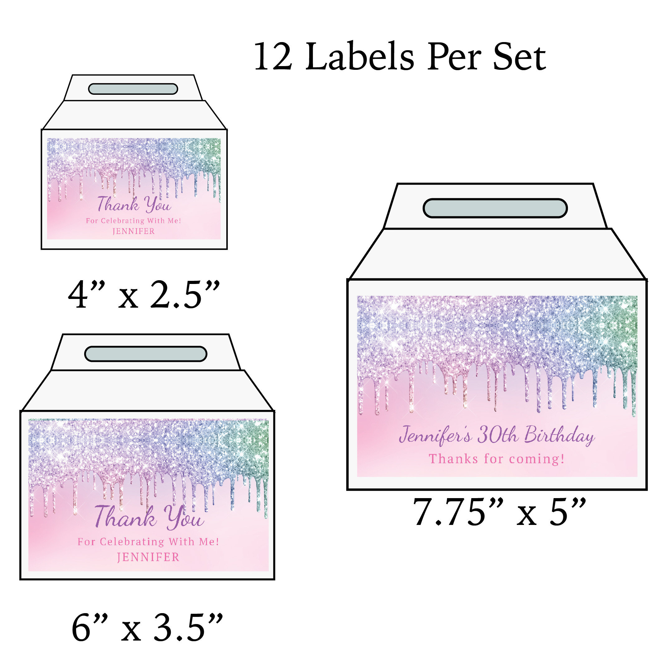 Pastel Rainbow Dripping Glitters Metallic Sparkle Luxury | Etsy