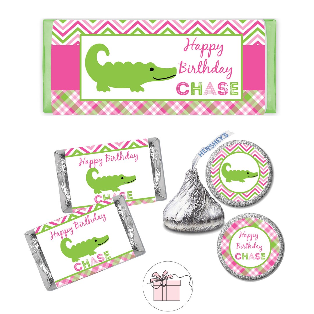 Alligator Crocodile Reptile Party - PRINTED CANDY WRAPPERS Chocolate ...