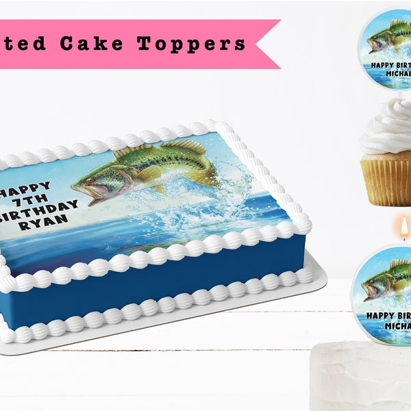 Fishing Cake Topper - Etsy