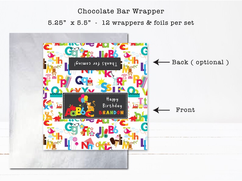 Abc 123 Fun Colorful Alphabet Letters Chalkboard PRINTED CANDY - Etsy