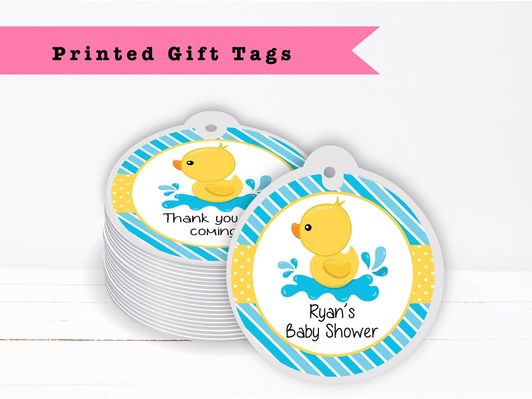 Cute Little Rubber Duck Duckling - PRINTED GIFT TAGS - Thank You Card ...