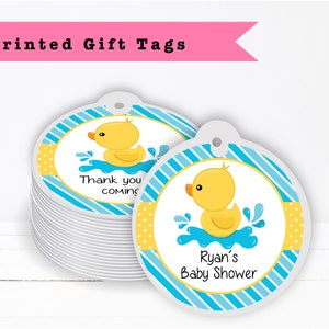 Cute Little Rubber Duck Duckling - PRINTED GIFT TAGS - Thank You Card ...