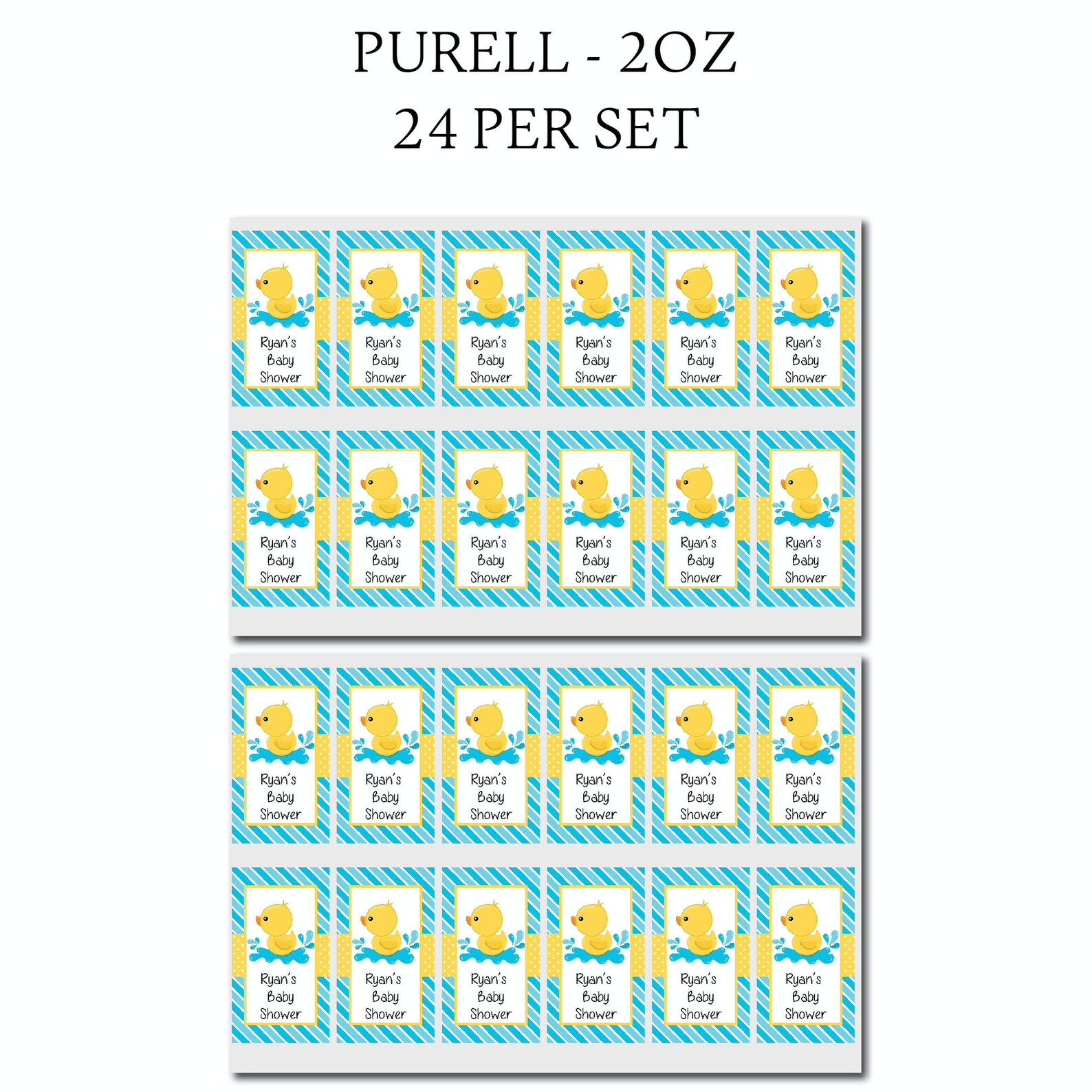 Cute Little Rubber Duck Duckling PRINTED GLOSSY LABELS for - Etsy