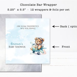 Teddy Bear Boy Airplane Flying Pilot Teddy Cute Aviation Theme PRINTED ...