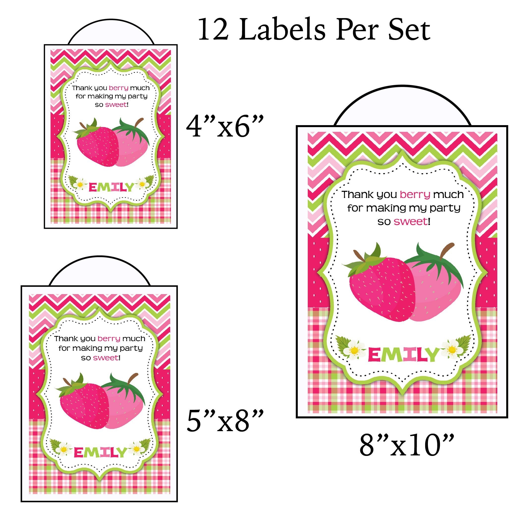 Strawberry Strawberries Berry Sweet PRINTED GLOSSY LABELS - Etsy