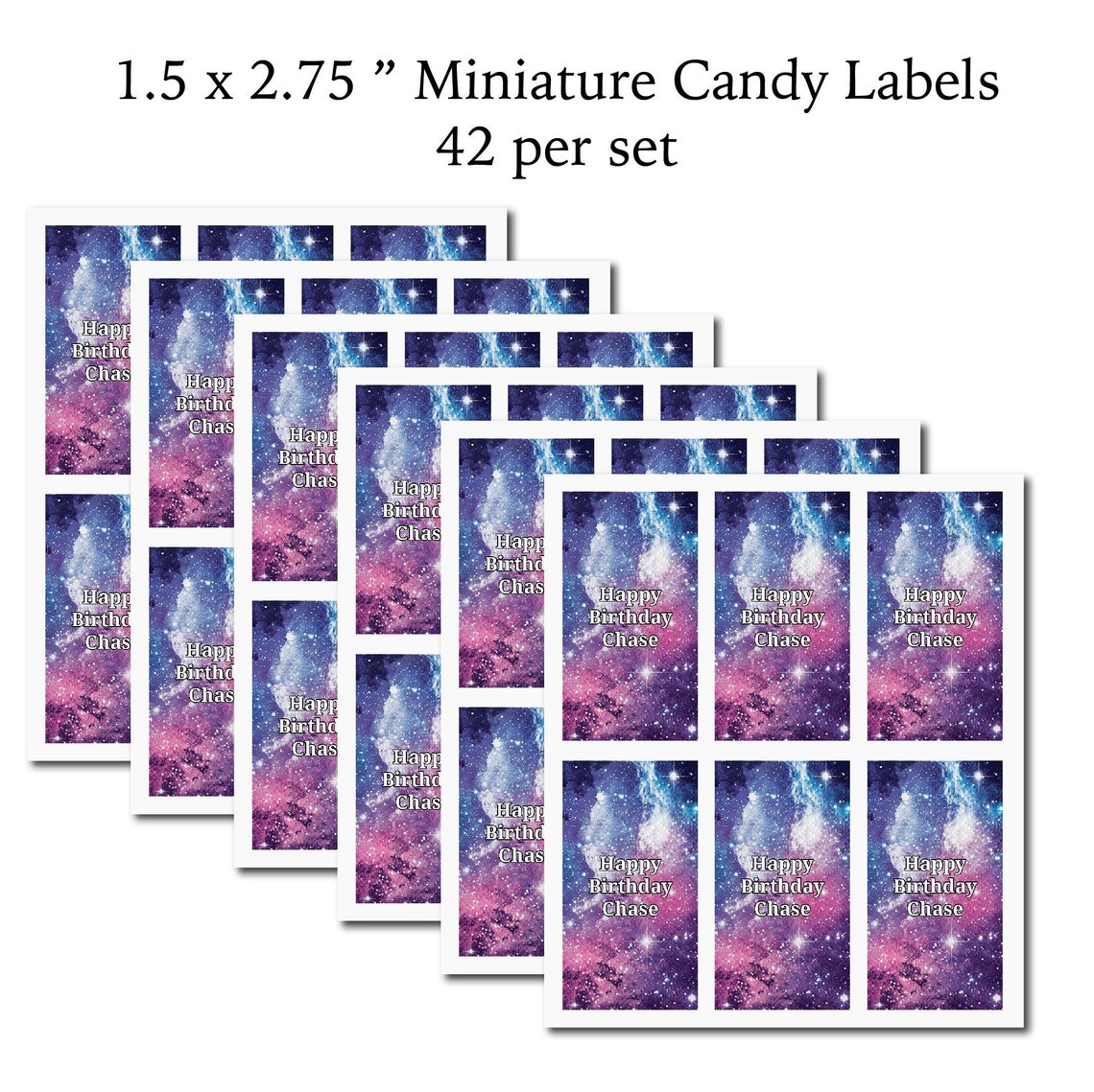 Galaxy Stars Out of this world Space PRINTED CANDY WRAPPERS | Etsy