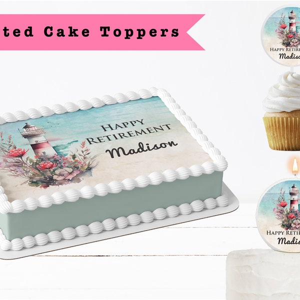 Lighthouse Nautical Cake Topper - Etsy