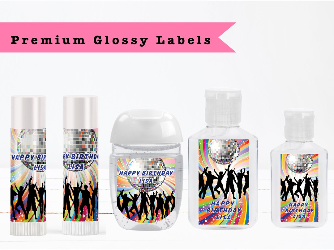 Disco Birthday Party Disco Ball Bright Colorful Dancing Dancers PRINTED ...