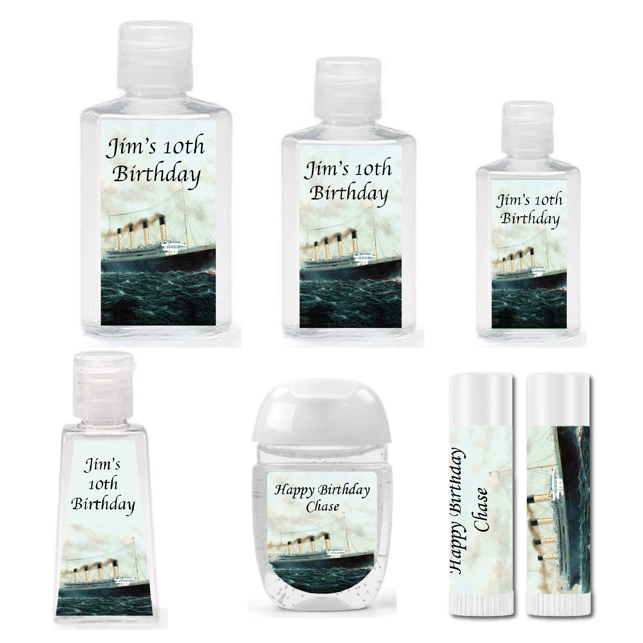 Titanic Ship PRINTED GLOSSY LABELS for Lip Balm Tubes or - Etsy