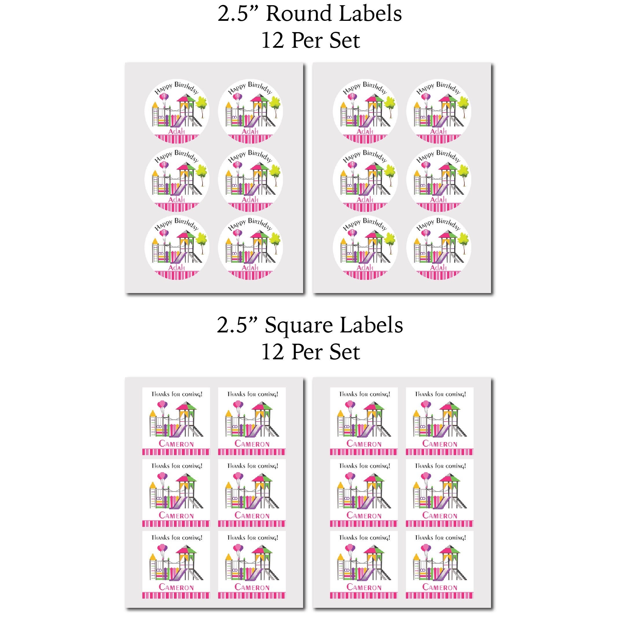 Playground Party at the Park Slide Swing PRINTED GLOSSY - Etsy