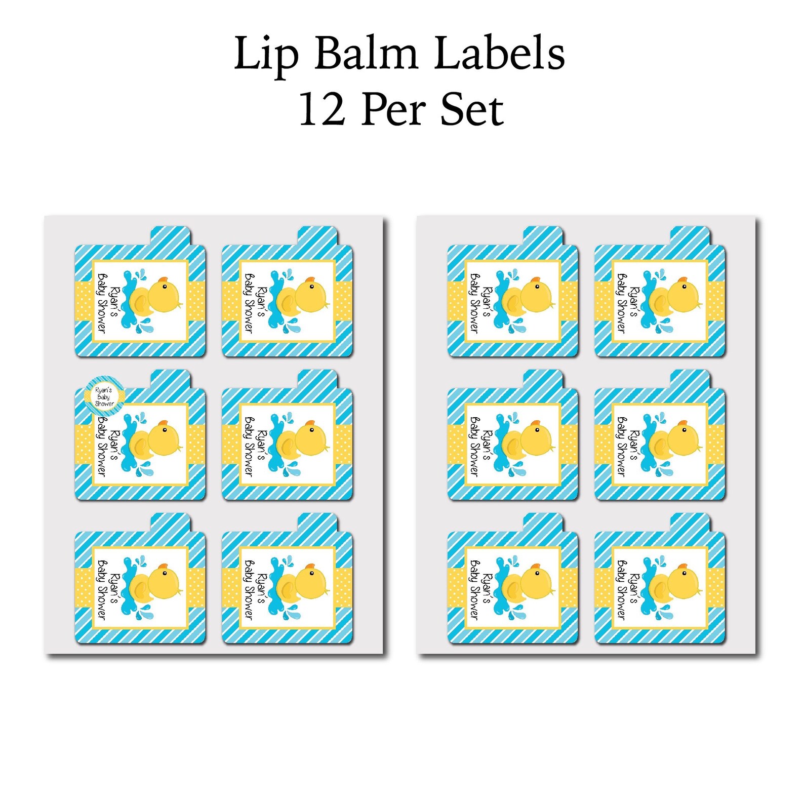 Cute Little Rubber Duck Duckling PRINTED GLOSSY LABELS for | Etsy