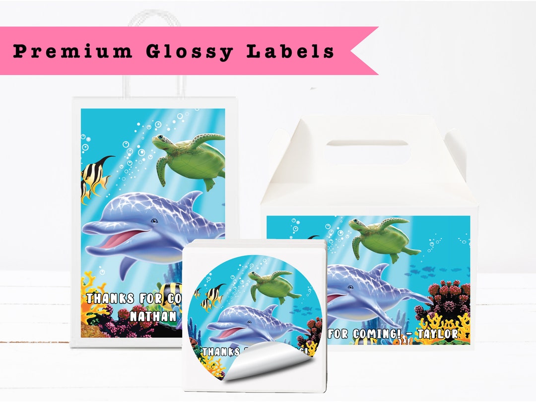 Dolphin Ocean Party Decorations Under the Sea Marine Fish Turtle ...