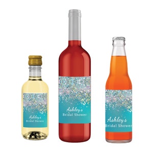 Elegant Turquoise Aqua Teal Holographic Sparkly Glitter Modern Water ...