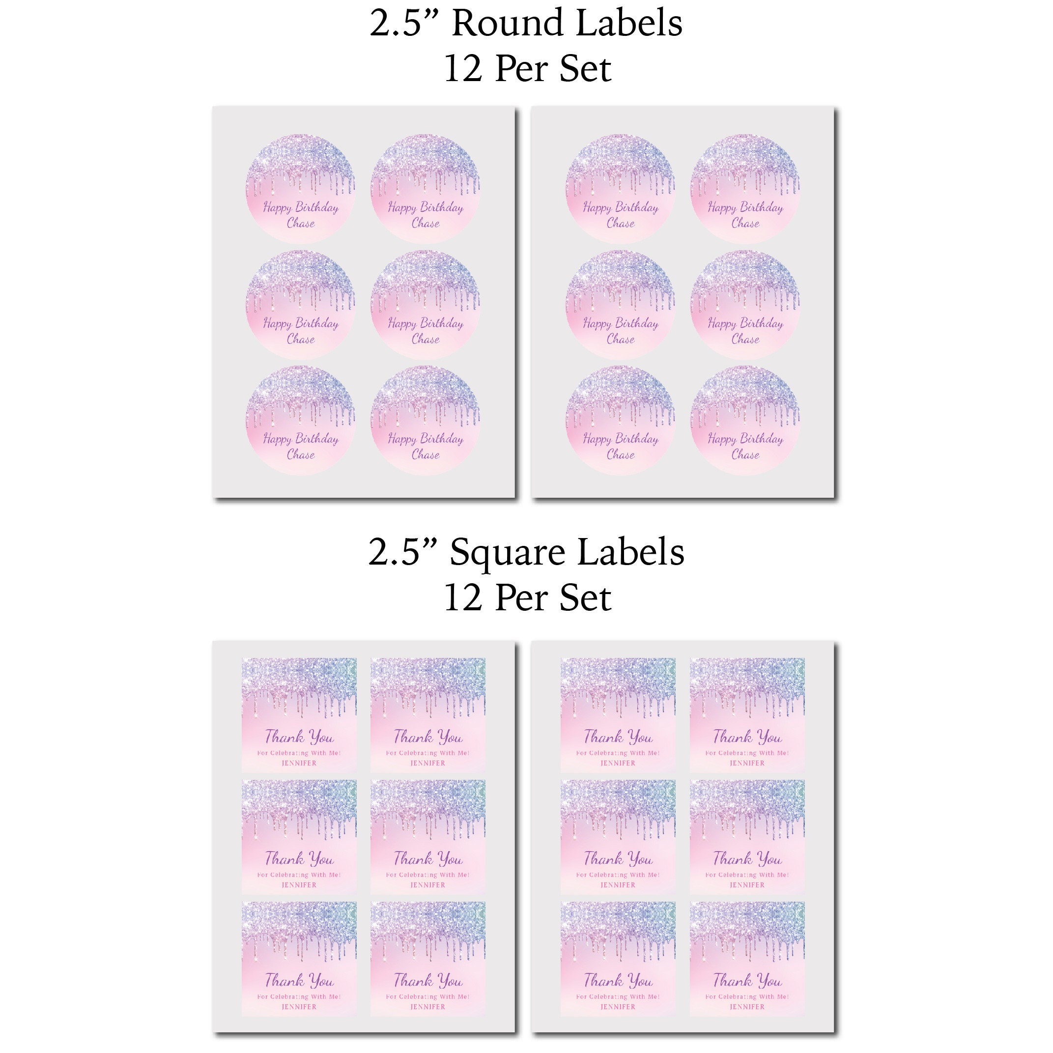 Pastel Rainbow Dripping Glitters Metallic Sparkle Luxury | Etsy