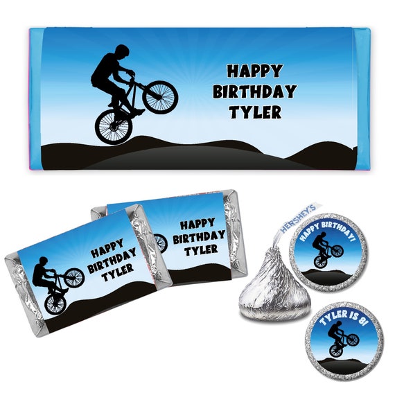 Dirt Bike Bicycle BMX Biking PRINTED Candy Bar Wrappers | Etsy