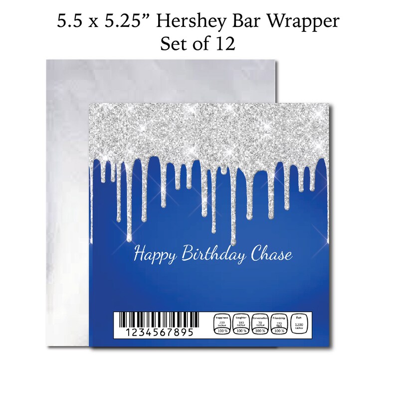 Royal Blue Silver Dripping Glitter Metallic Sparkle Luxury - Etsy