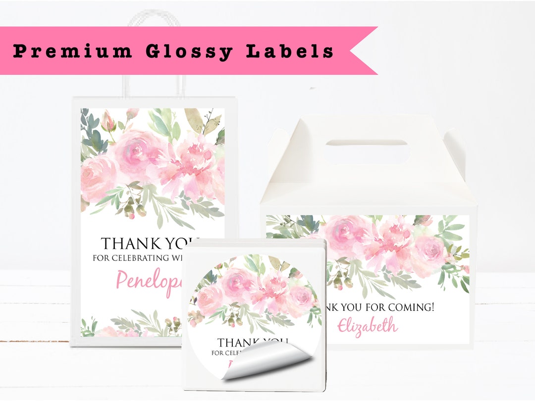 Soft Baby Pink Blush Floral Roses Flowers Elegant Watercolor - PRINTED ...