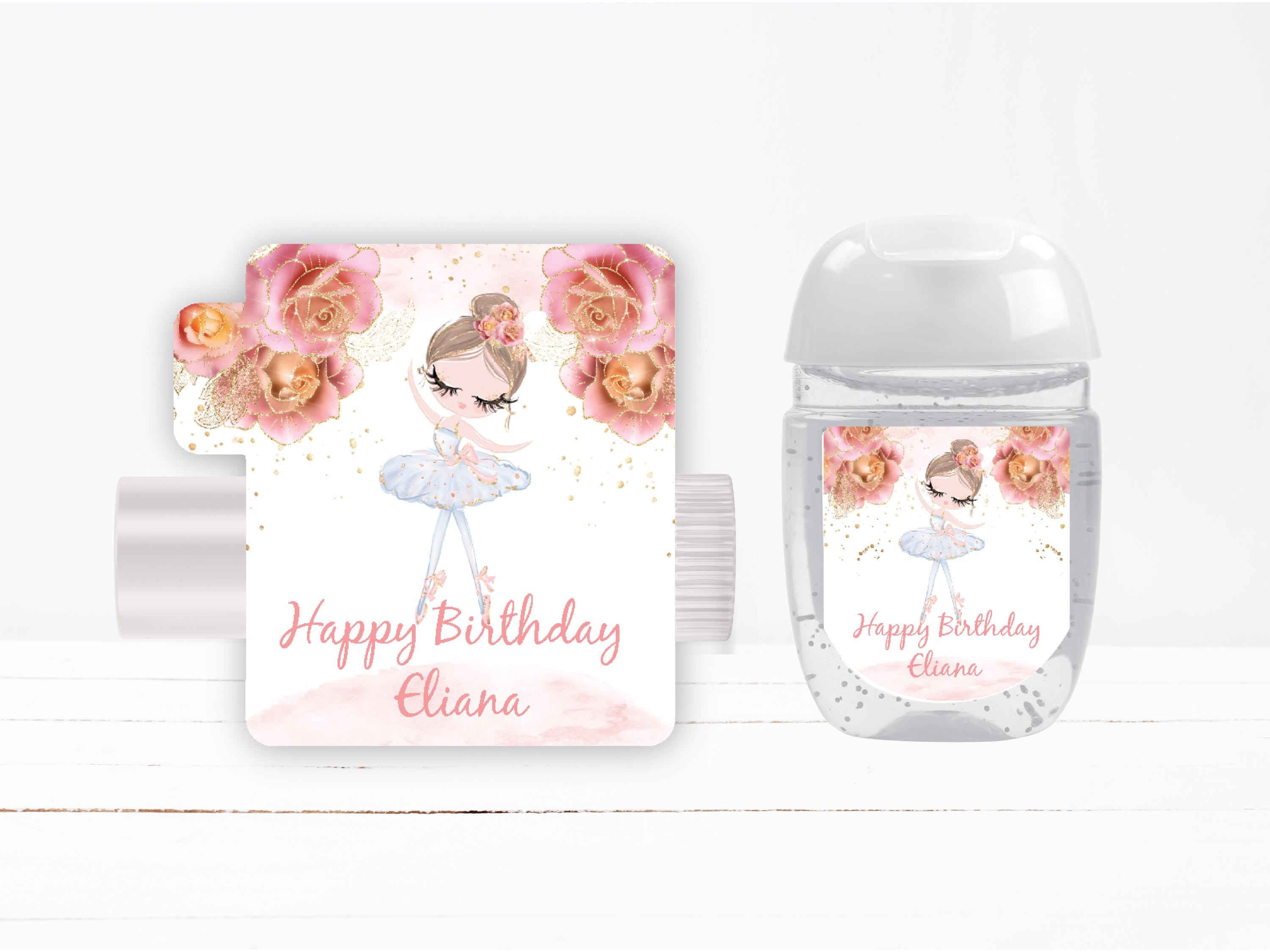 Pink Floral Gold Glitter Ballerina Ballet Tutu Birthday Cute Lip Balms ...