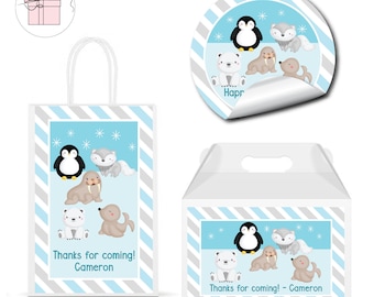 Penguin Goody Bags, Penguin Favor Bags, Penguin Party Bags, Winter ...