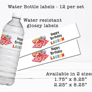 Bingo Theme Fun Game Night Colorful Bingo Balls Chip Bag, Water Bottle ...