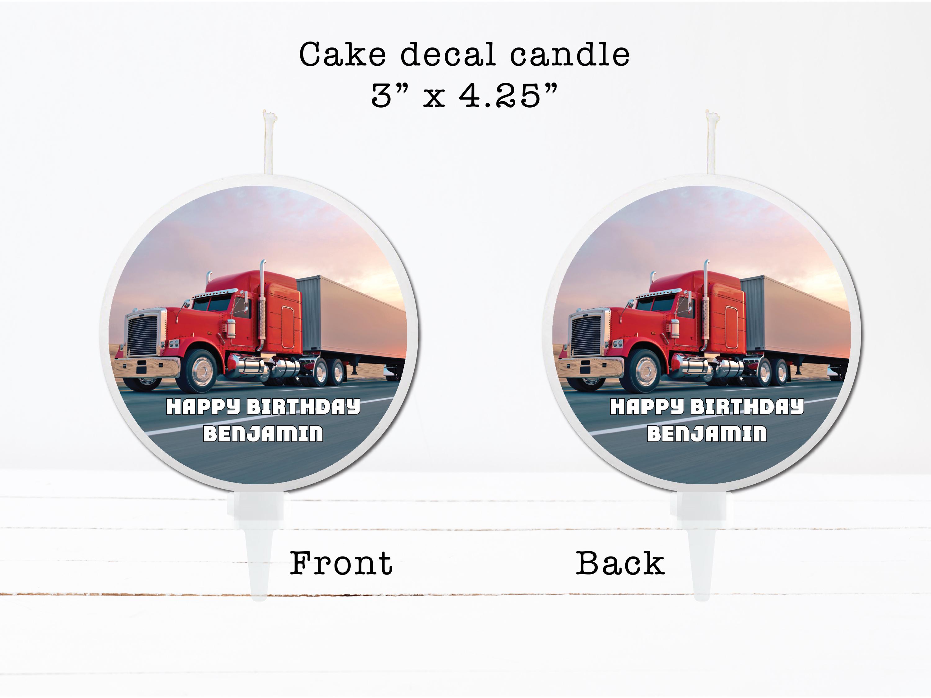 Red Tractor Trailer Semi Truck Big Rig on Road Highway Cool Cake ...