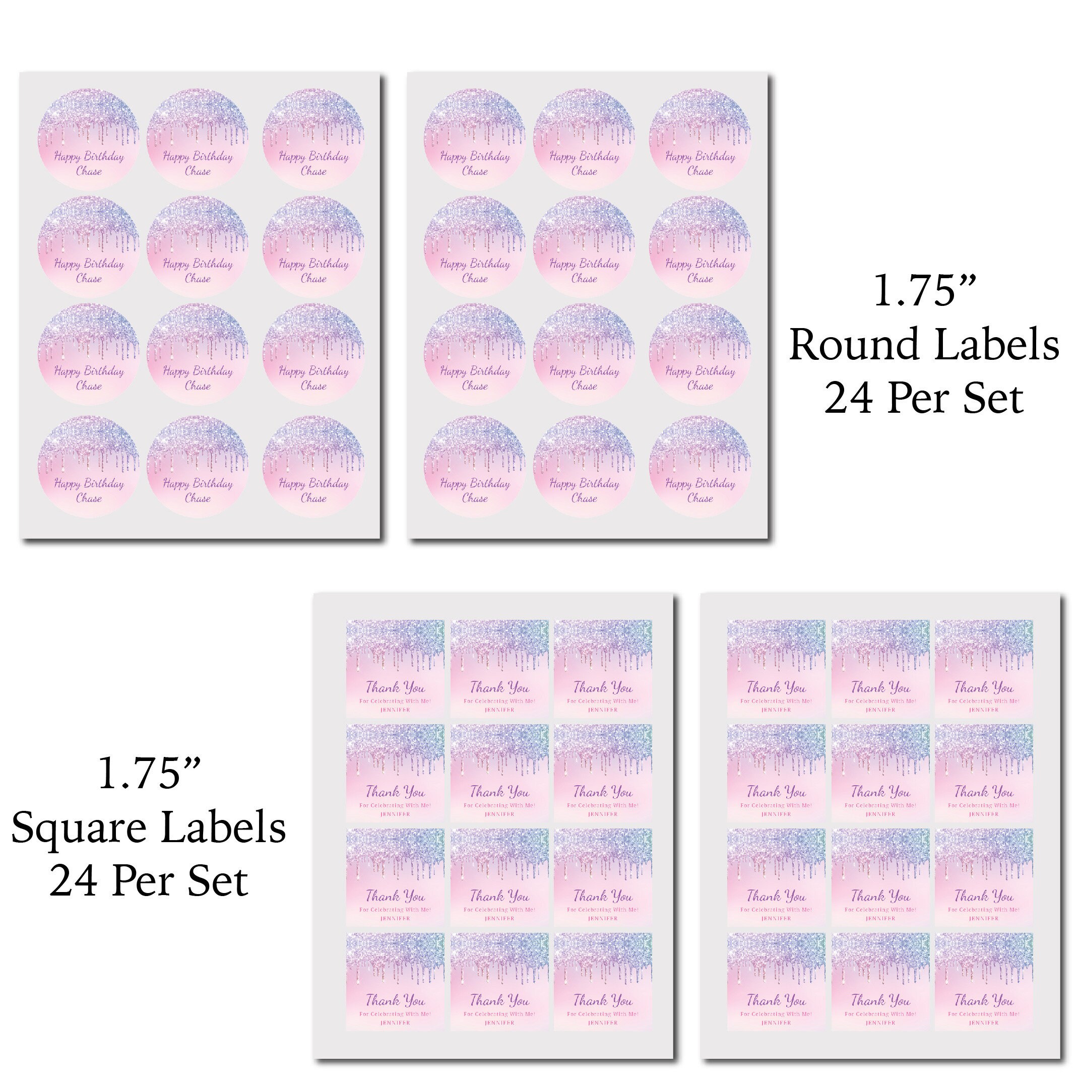 Pastel Rainbow Dripping Glitters Metallic Sparkle Luxury | Etsy