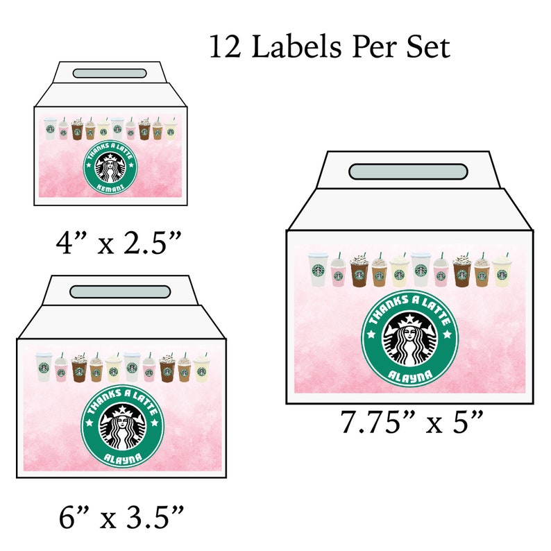 Coffee House Cafe Latte PRINTED GLOSSY LABELS for Party | Etsy