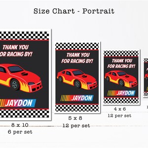 Race Car Nascar Inspired PRINTED GLOSSY LABELS for Party Favor Bags ...