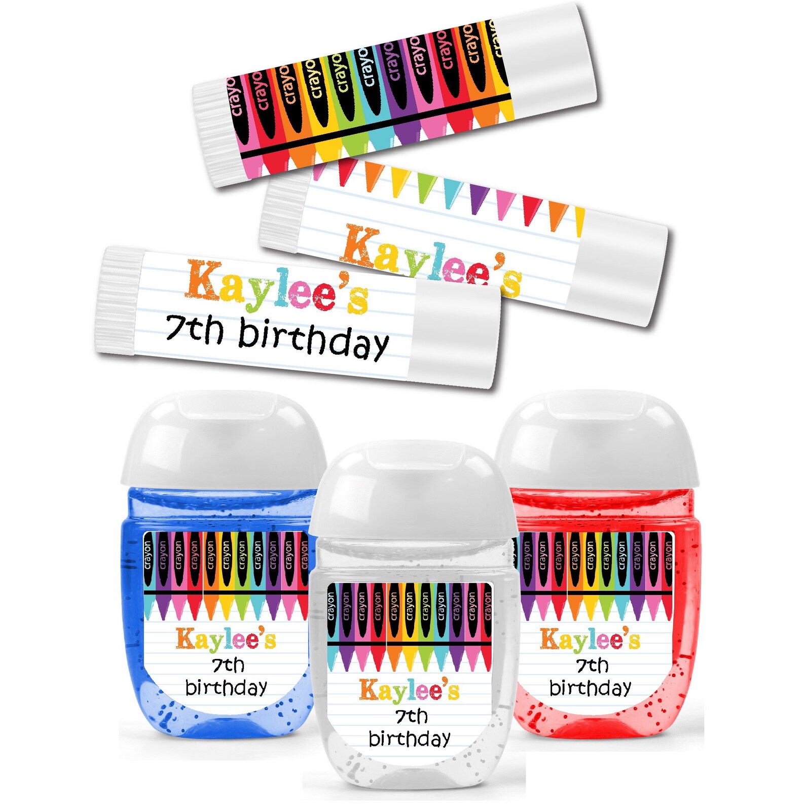 Coloring Crayon Art Colorful Rainbow Lip Balms Chap Stick or - Etsy