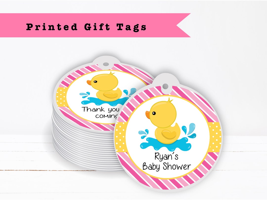 Cute Little Rubber Duck Duckling - PRINTED GIFT TAGS - Thank You Card ...